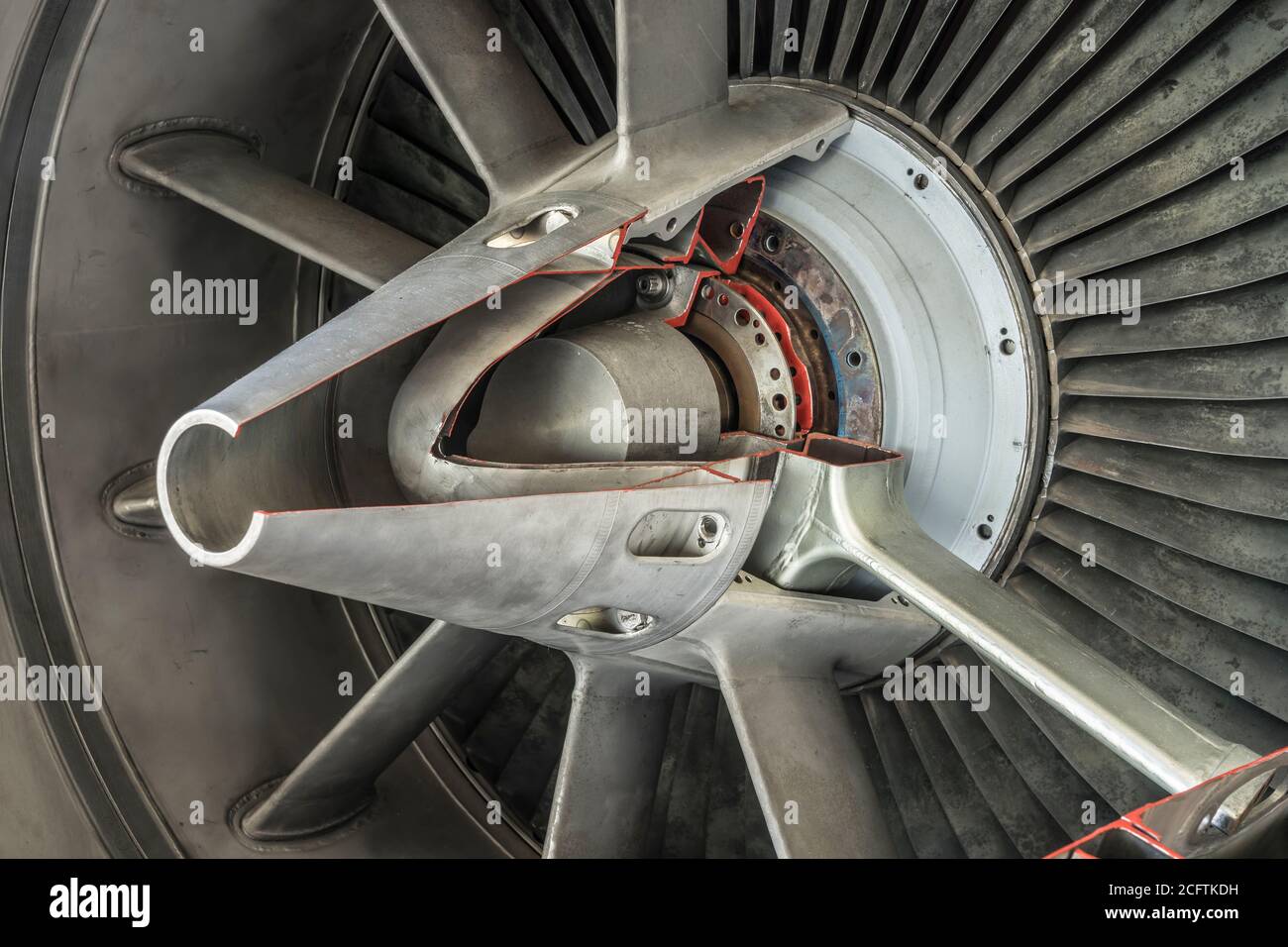 detail of a historic fighter plane engine Stock Photo - Alamy