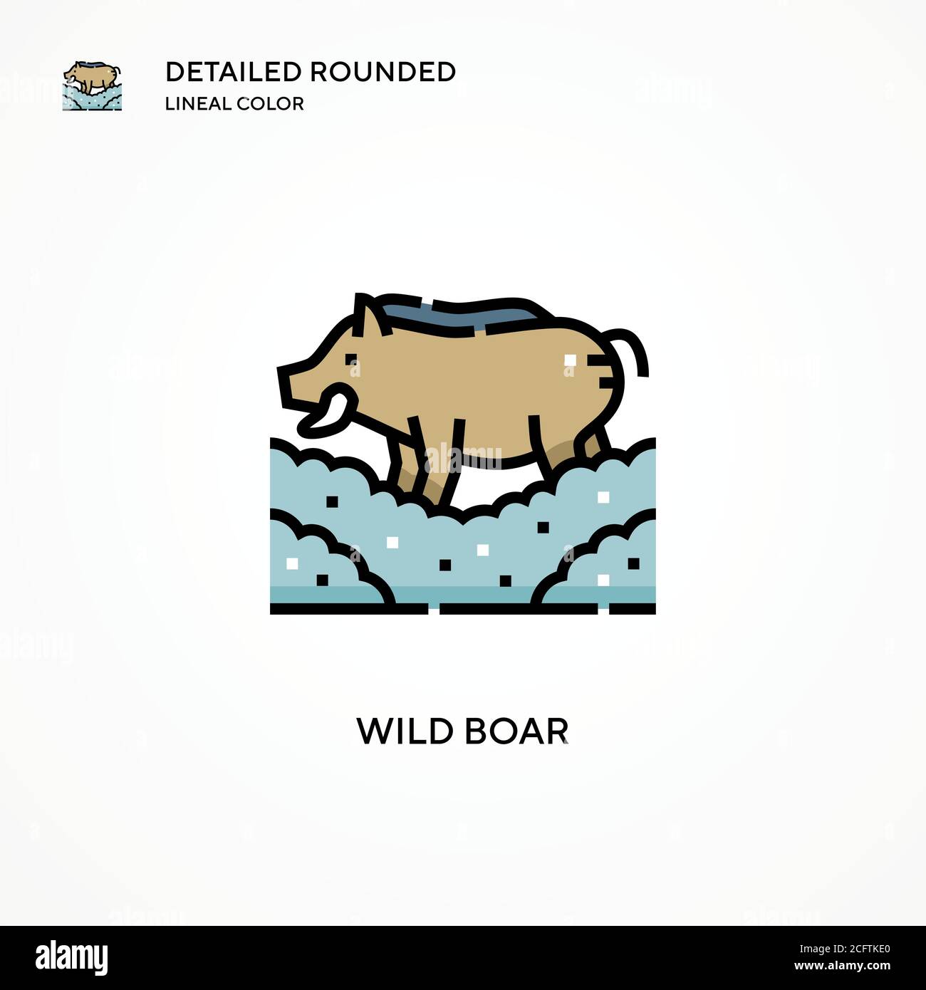 Wild boar vector icon. Modern vector illustration concepts. Easy to ...