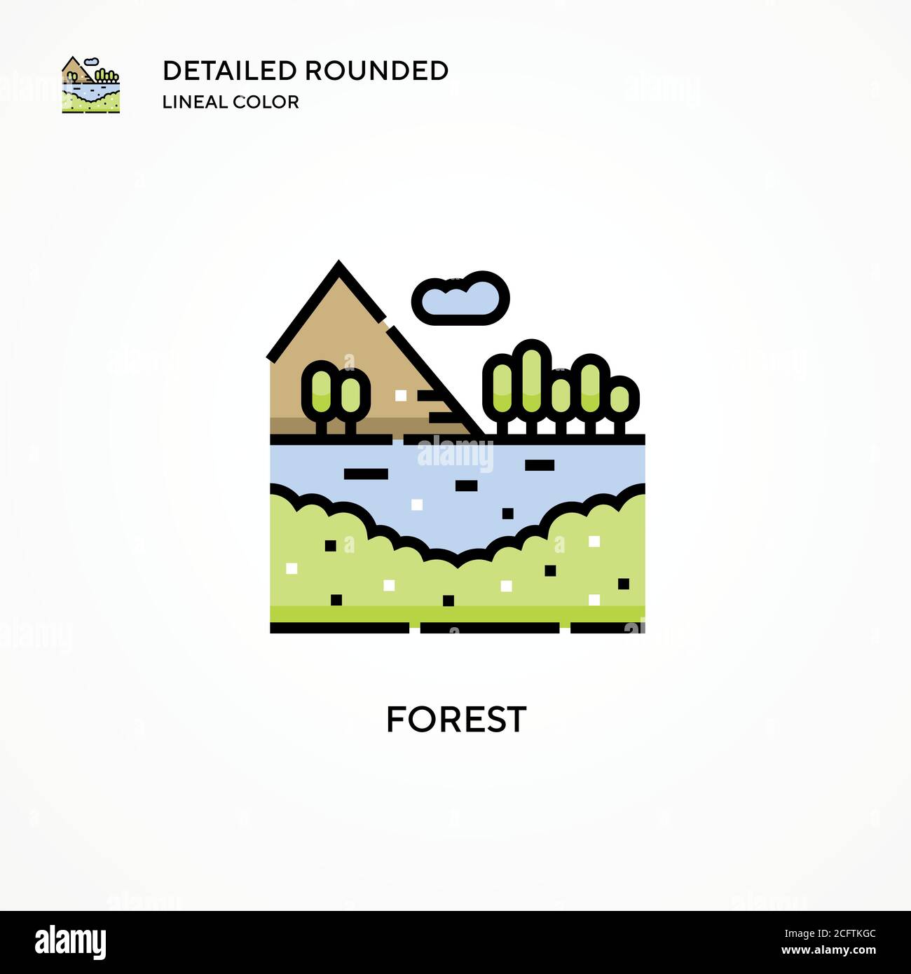 Forest vector icon. Modern vector illustration concepts. Easy to edit ...