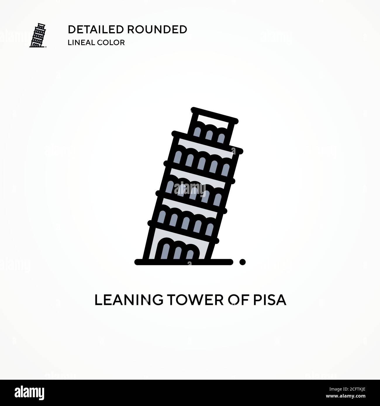 Leaning tower of pisa vector icon. Modern vector illustration concepts ...