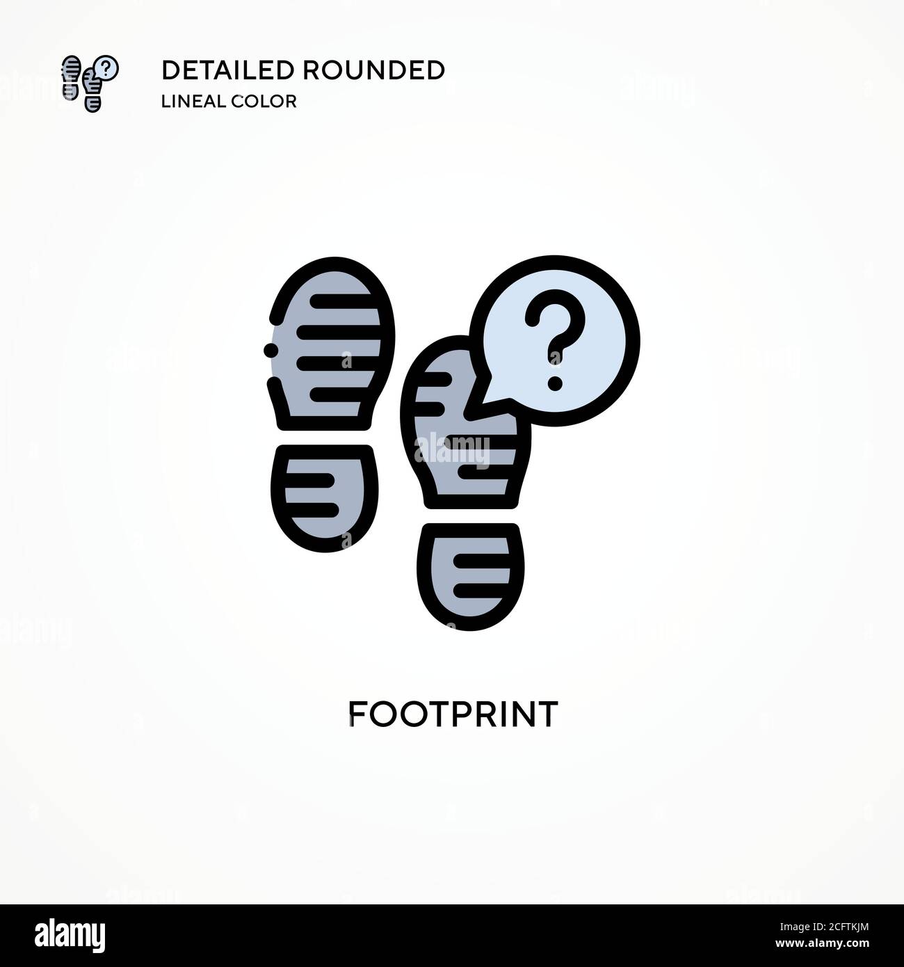 Footprint vector icon. Modern vector illustration concepts. Easy to ...