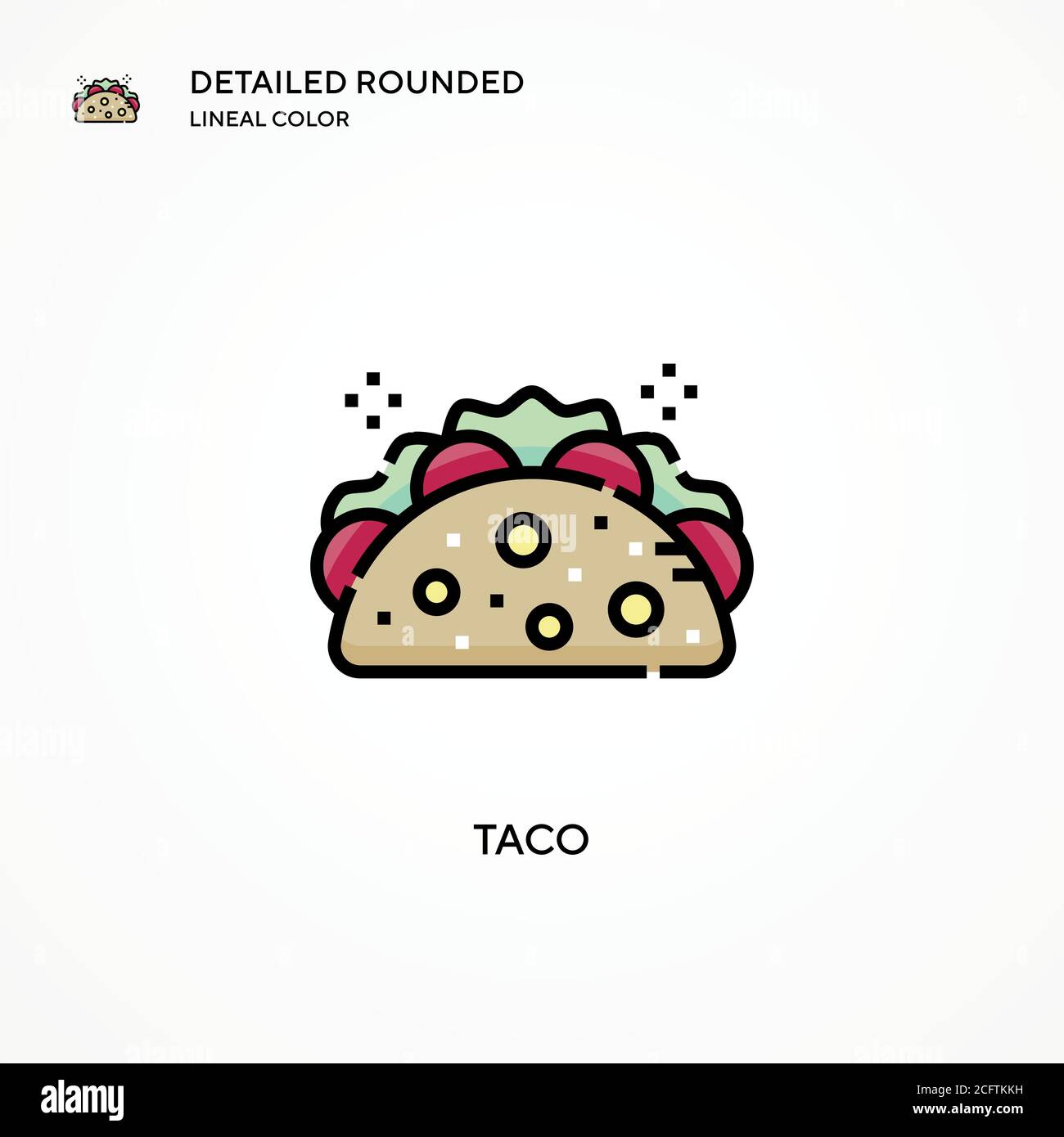 Taco vector icon. Modern vector illustration concepts. Easy to edit and ...