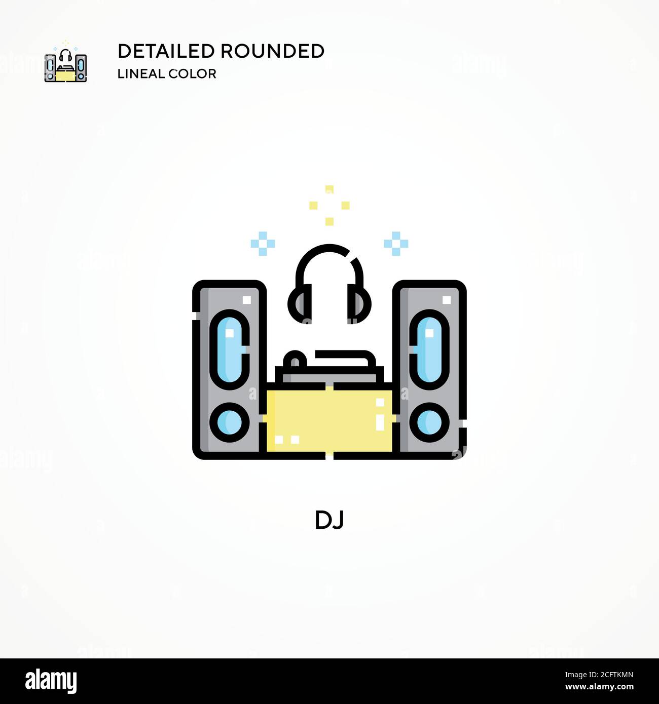 DJ vector icon. Modern vector illustration concepts. Easy to edit and ...