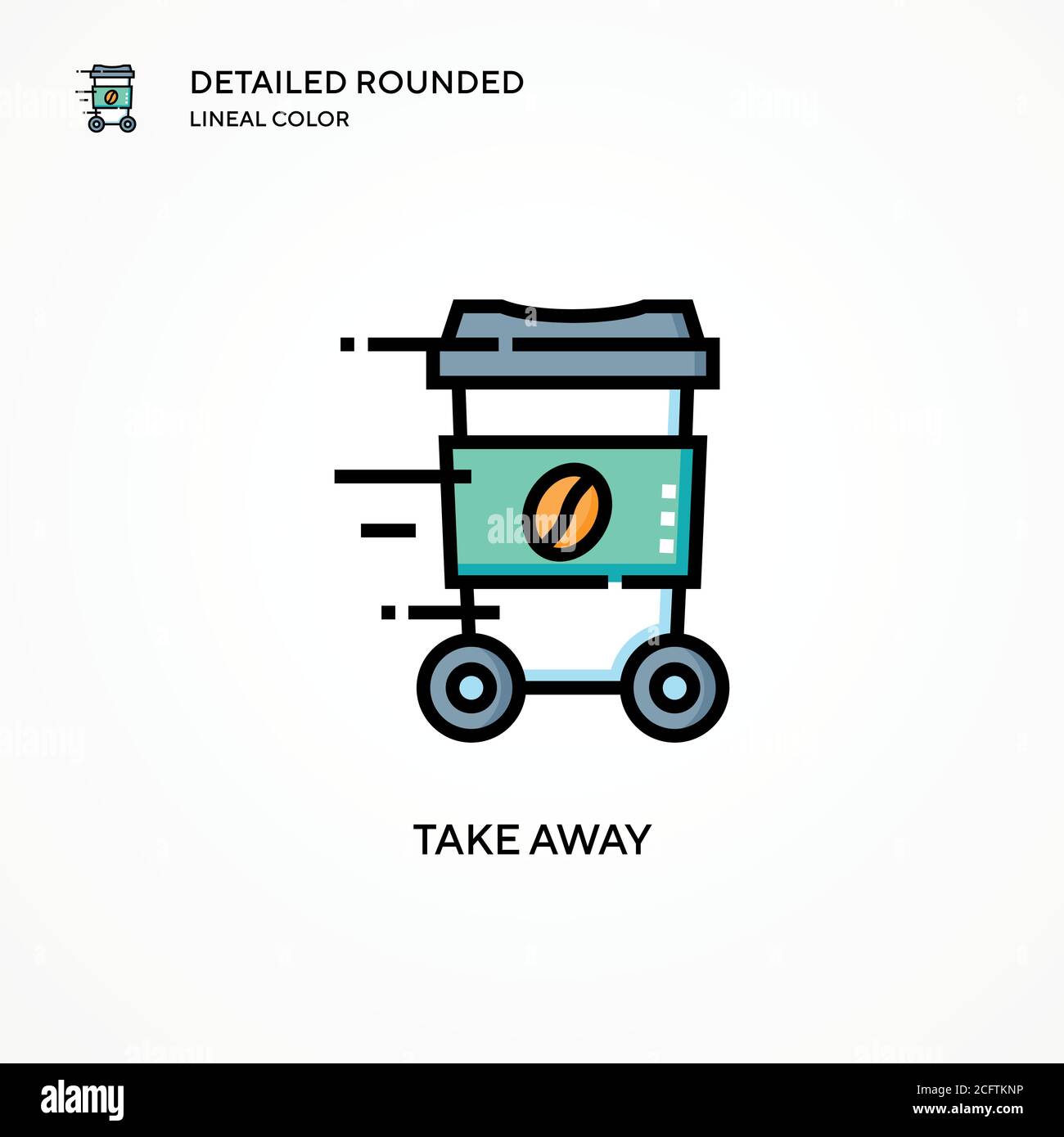 Take away vector icon. Modern vector illustration concepts. Easy to ...