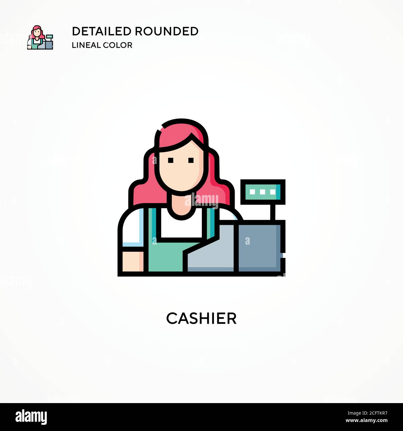 Cashier vector icon. Modern vector illustration concepts. Easy to edit ...