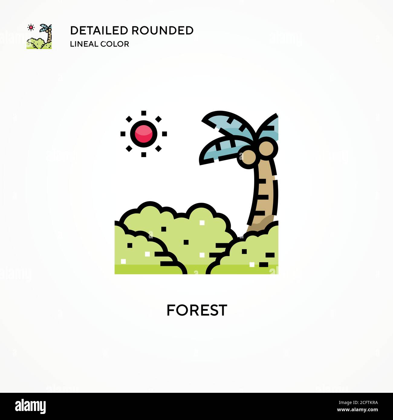 Forest vector icon. Modern vector illustration concepts. Easy to edit ...