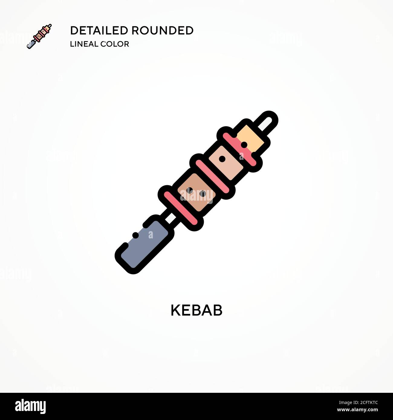 Kebab vector icon. Modern vector illustration concepts. Easy to edit ...