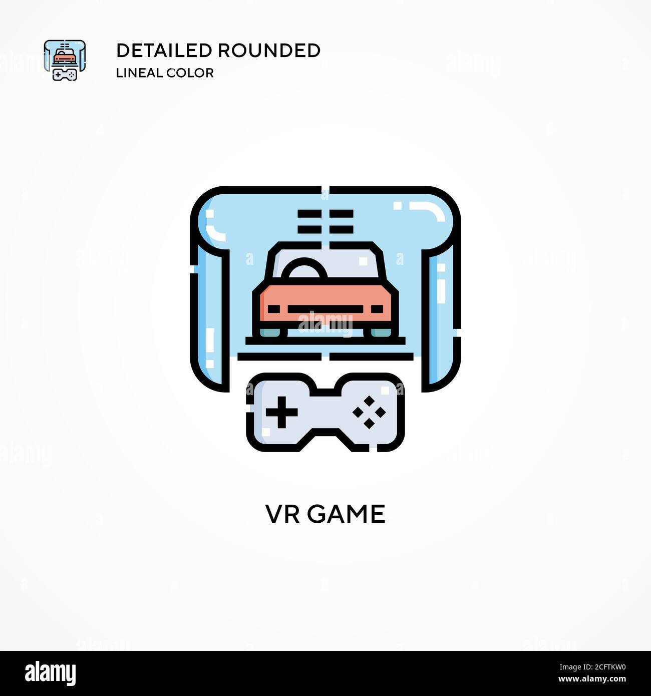 Vr game vector icon. Modern vector illustration concepts. Easy to edit ...