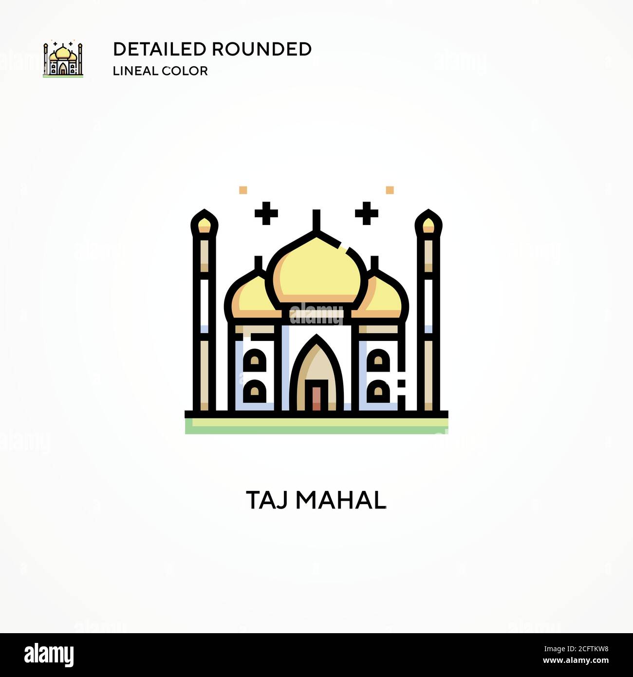Taj mahal vector icon. Modern vector illustration concepts. Easy to ...