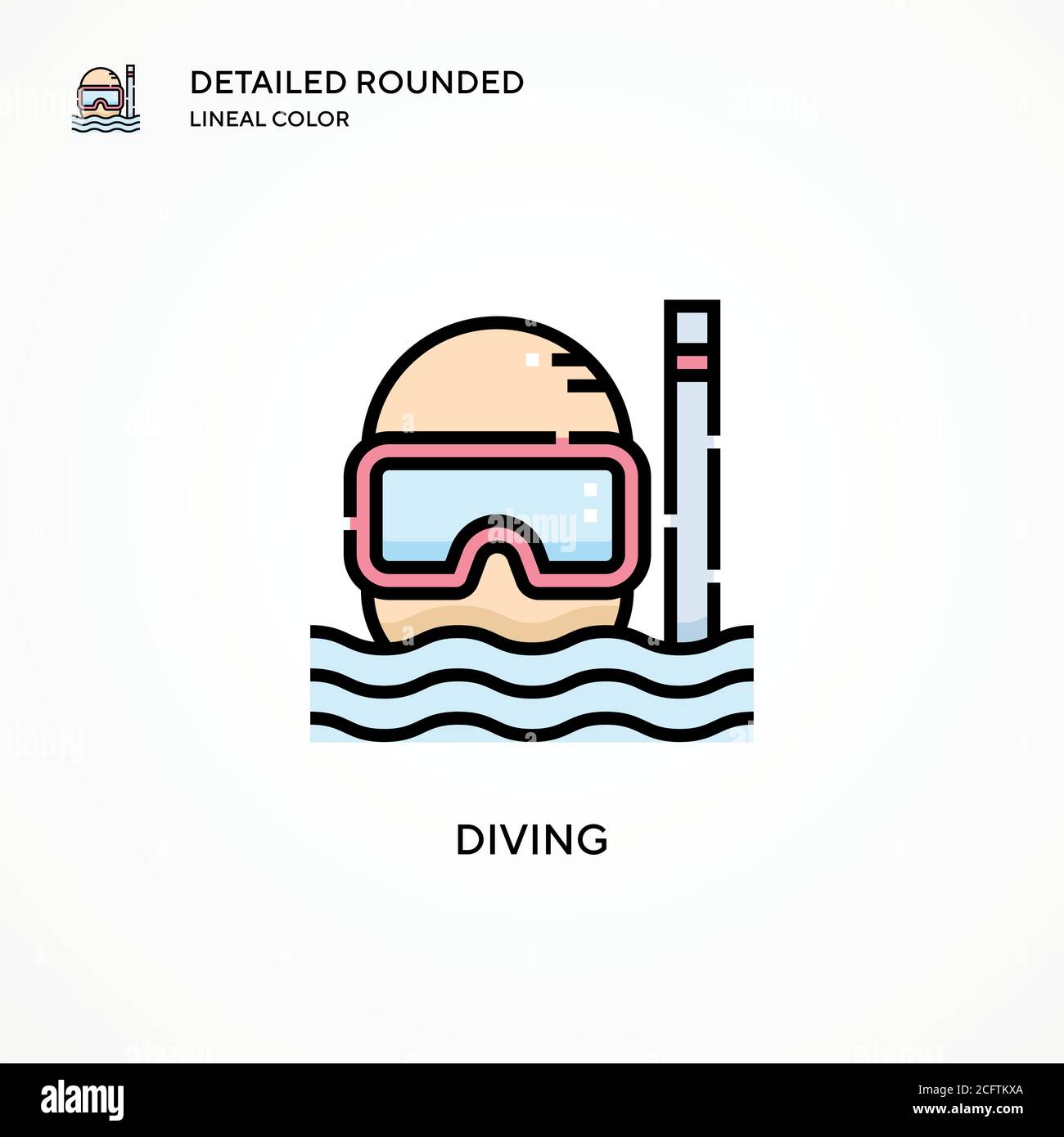 Diving vector icon. Modern vector illustration concepts. Easy to edit ...