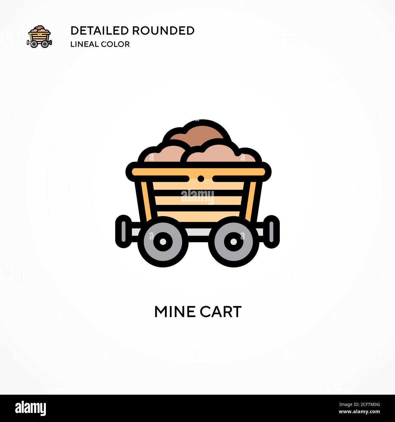 Mine cart vector icon. Modern vector illustration concepts. Easy to ...