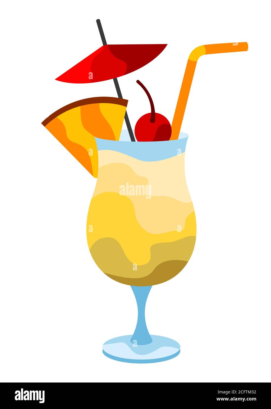 Ice cold piña colada Stock Vector Images - Alamy