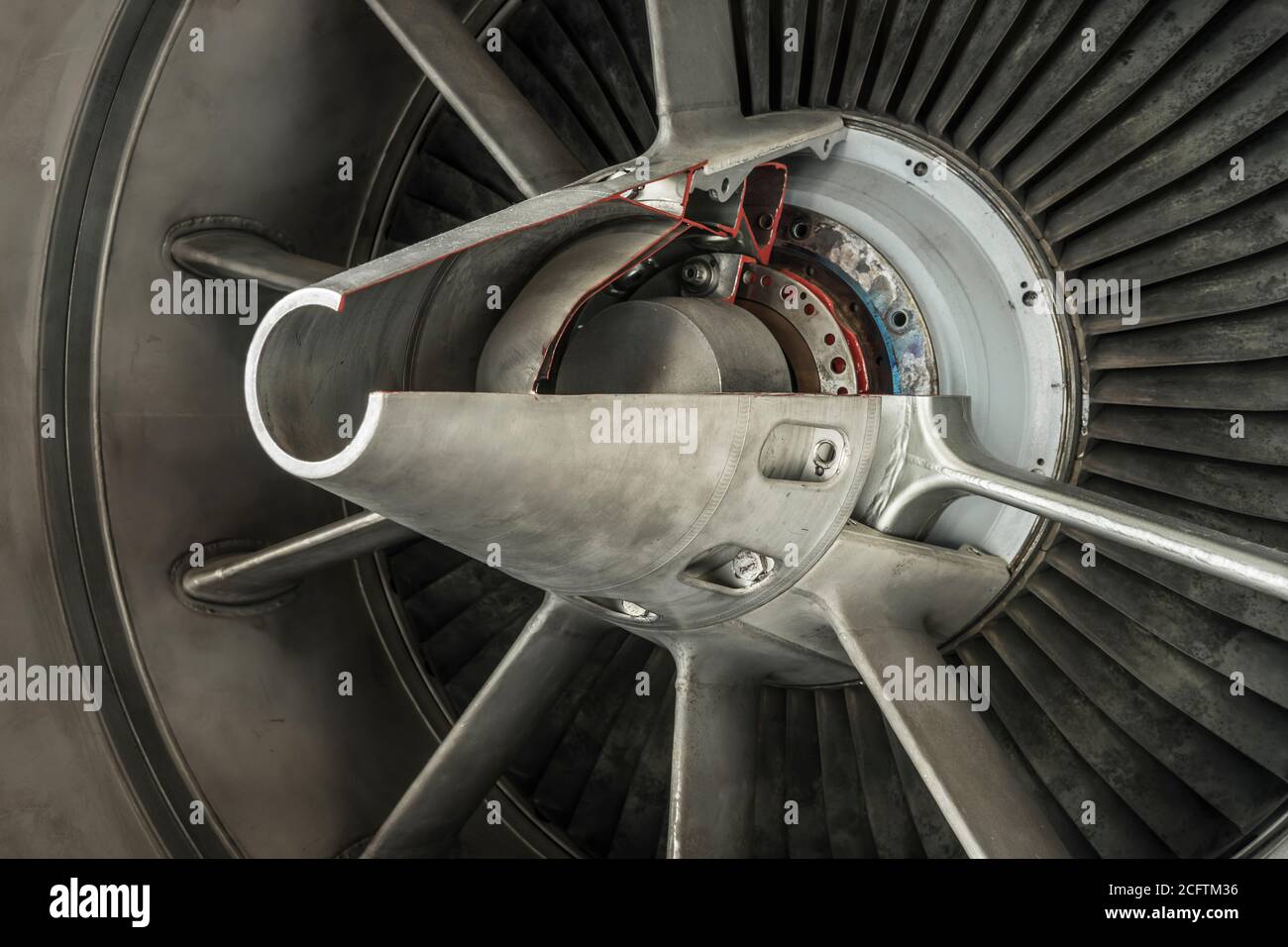 detail of a historic fighter plane engine Stock Photo - Alamy