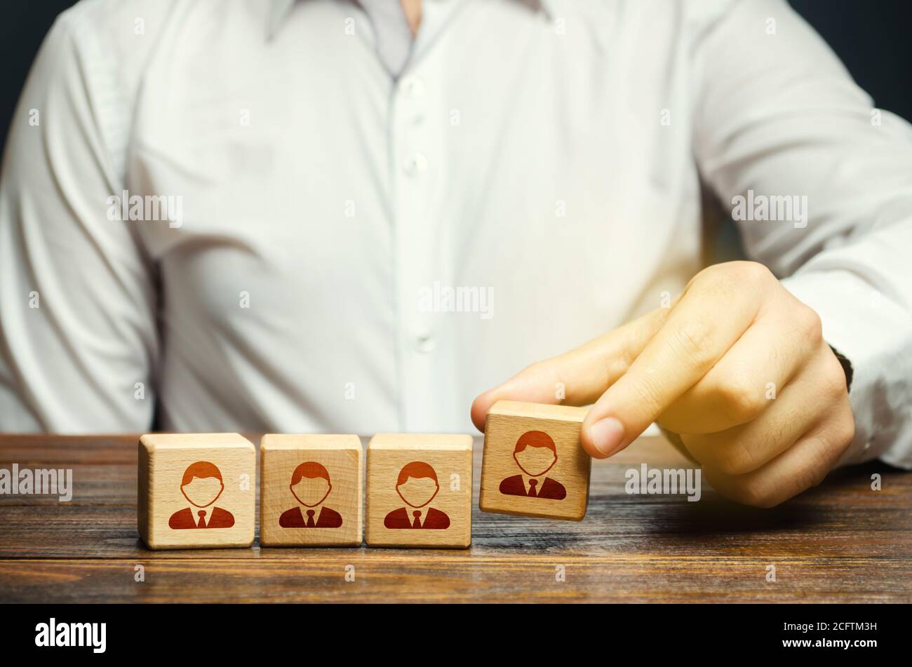 Business leader assembling a team. Team creation for a new project ...