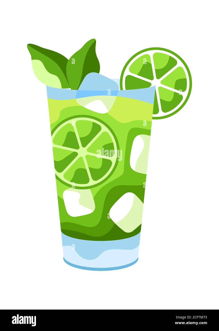 Mojito cocktail illustration Stock Vector Image & Art - Alamy