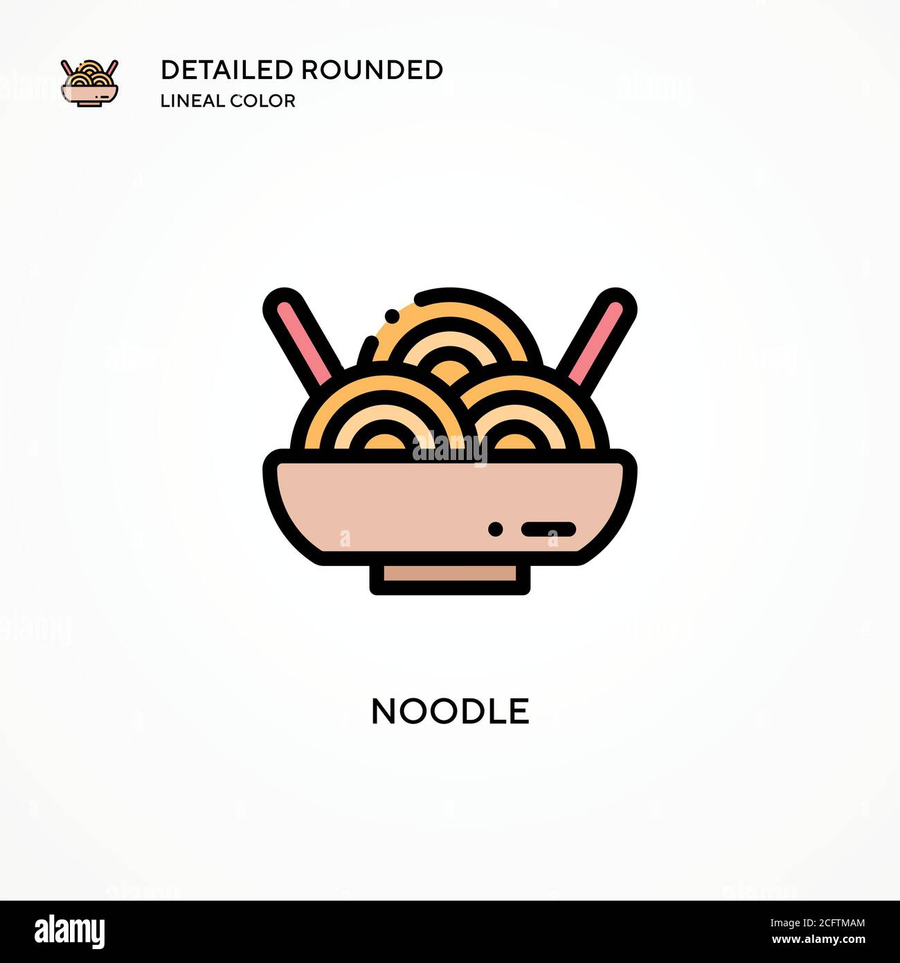 Noodle vector icon. Modern vector illustration concepts. Easy to edit ...