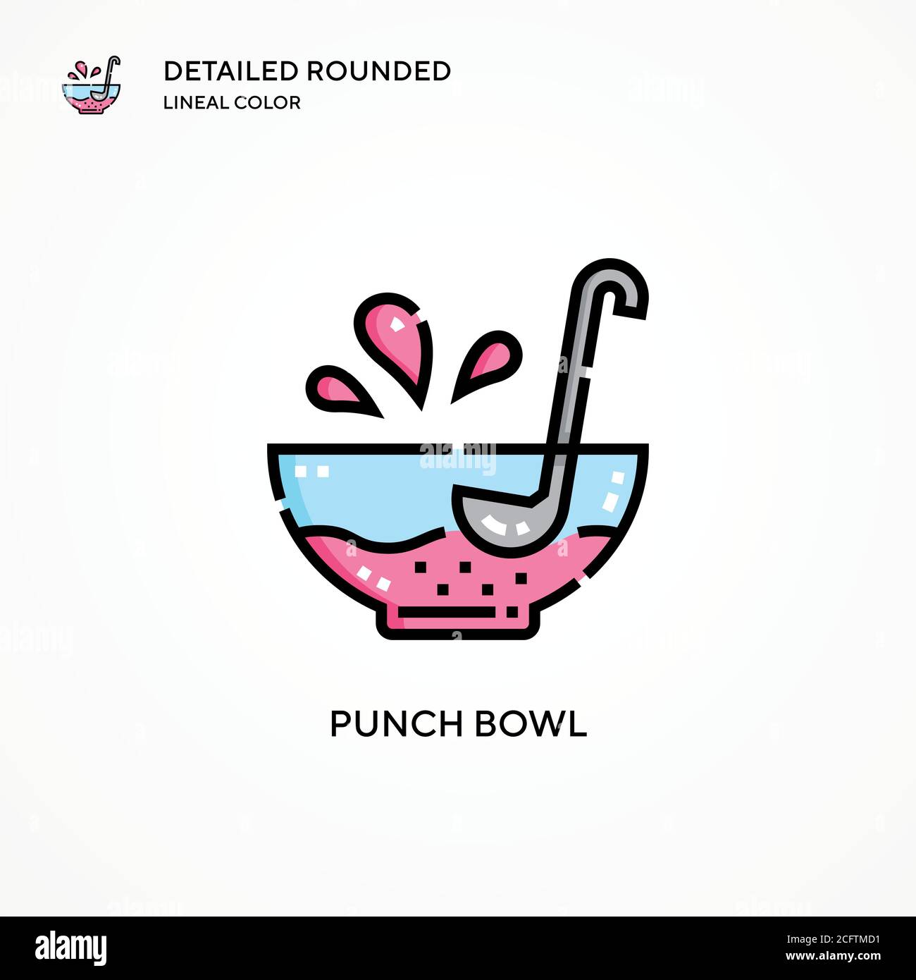 Punch bowl with ice Stock Vector Images - Alamy