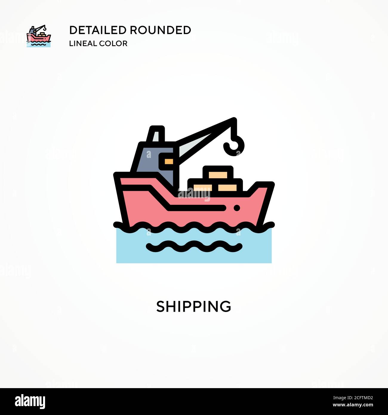 Shipping vector icon. Modern vector illustration concepts. Easy to edit ...