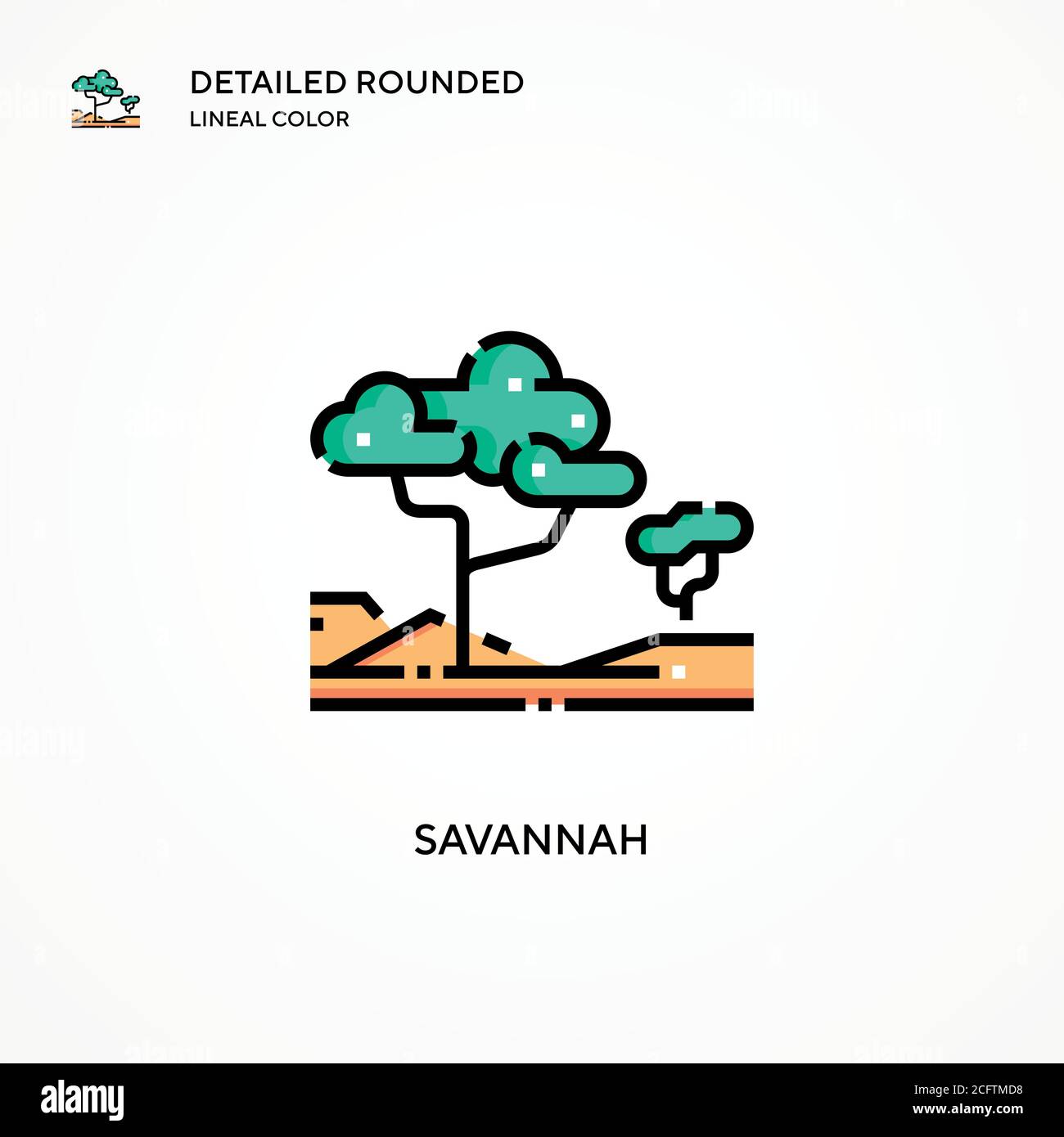 Savannah vector icon. Modern vector illustration concepts. Easy to edit ...