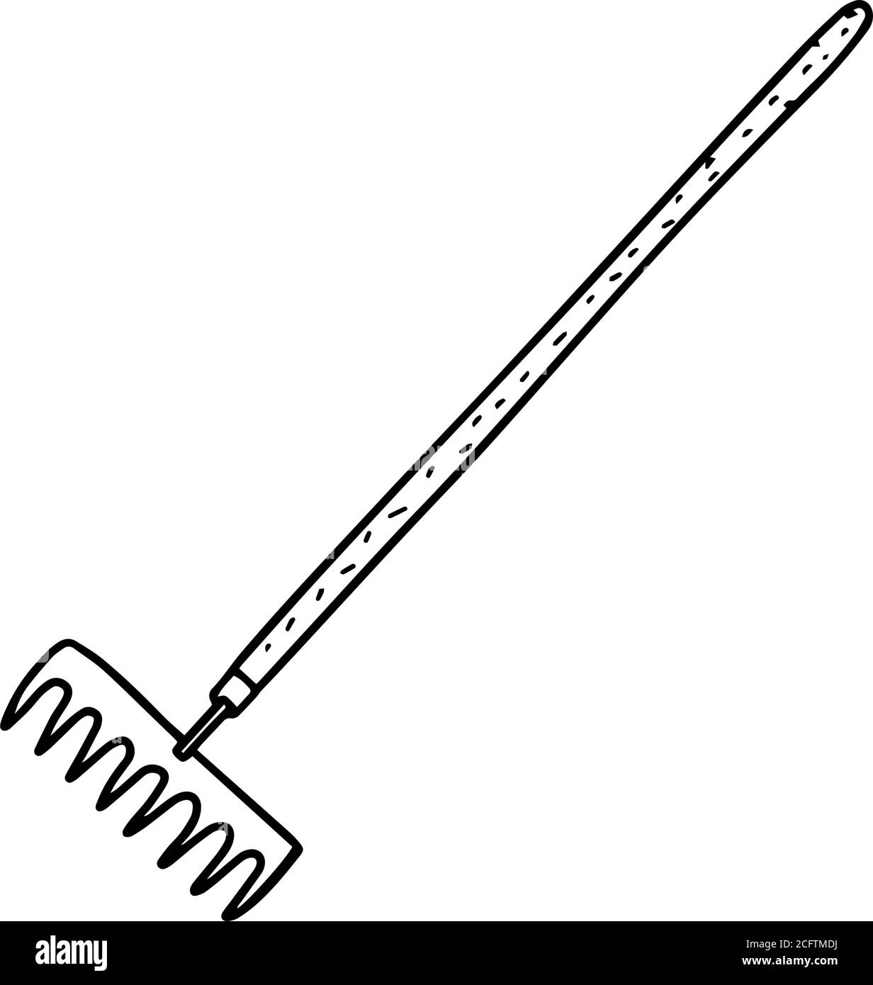 Rake for the garden.Tools for earthworks Stock Vector Image & Art - Alamy