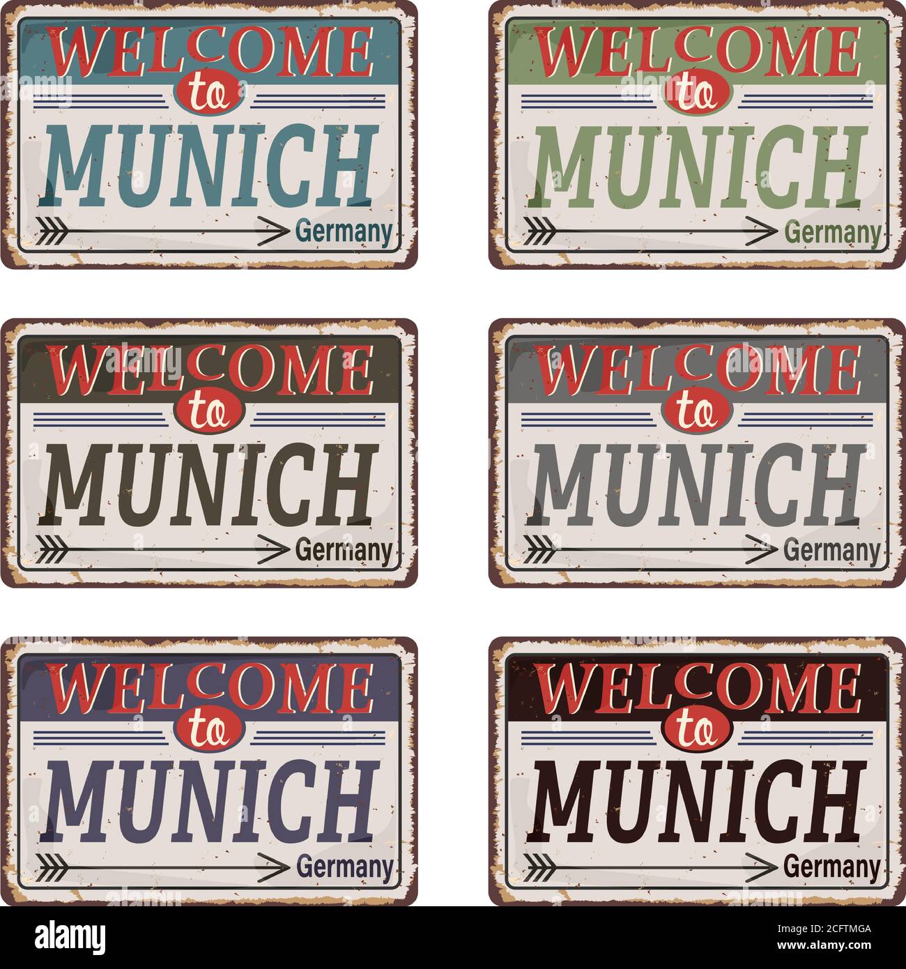 Munich, Germany, road sign set vector illustration, road table Stock Vector Image & Art - Alamy