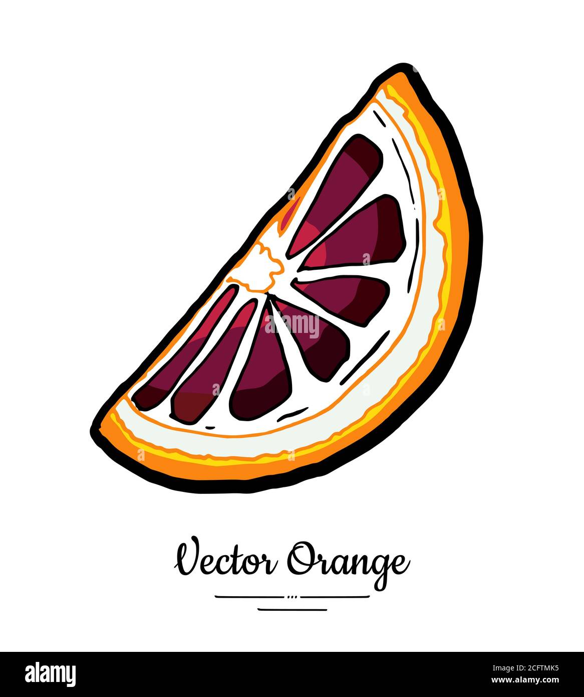 Tangerine orange in red Stock Vector Images - Alamy