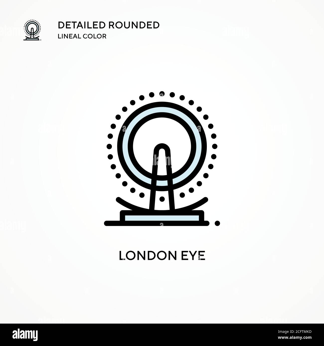 London eye vector icon. Modern vector illustration concepts. Easy to ...