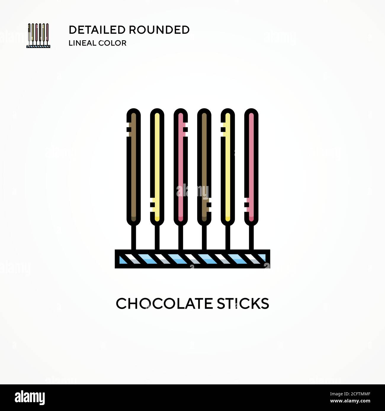Chocolate sticks vector icon. Modern vector illustration concepts. Easy ...