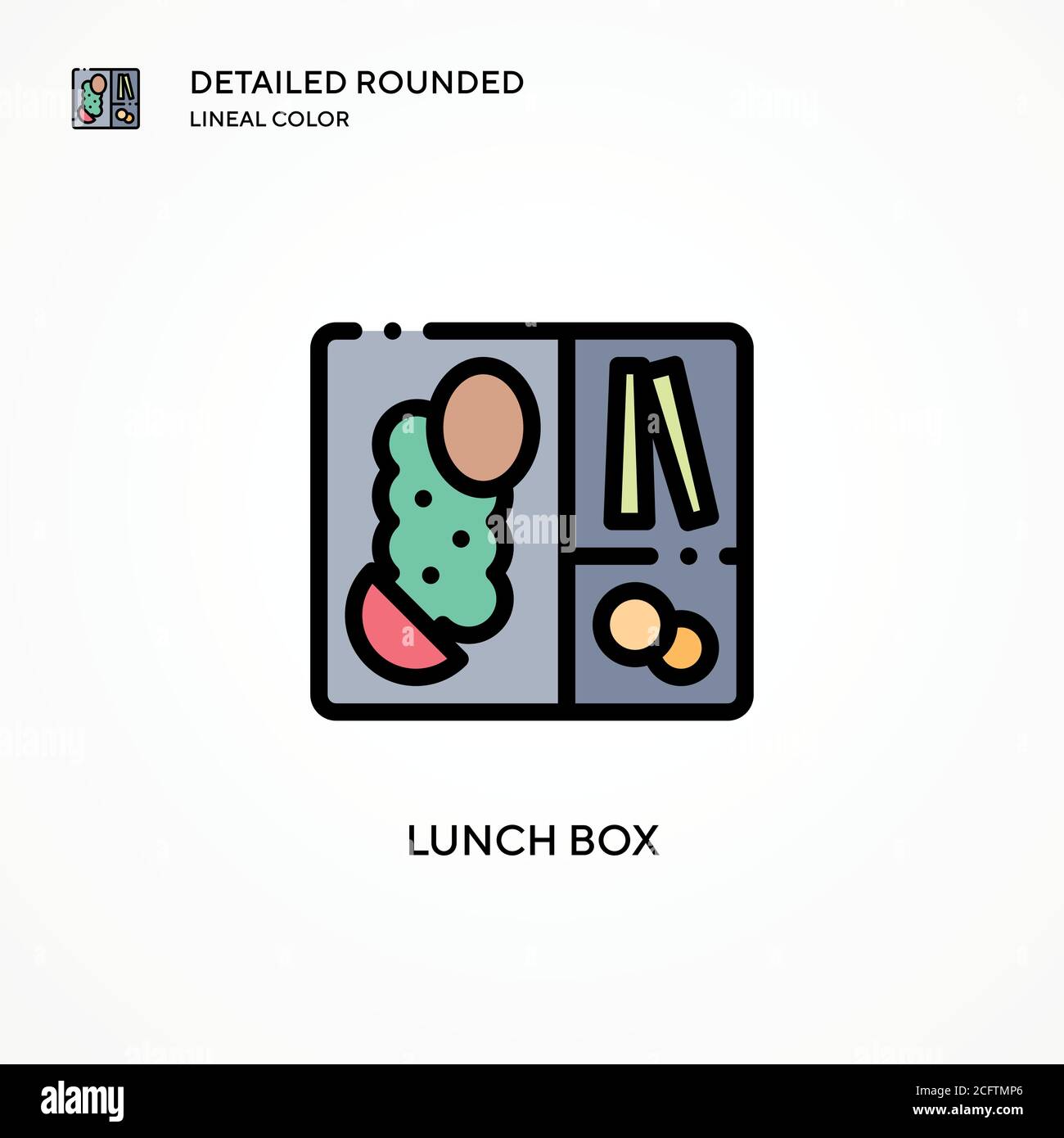 Lunch box vector icon. Modern vector illustration concepts. Easy to ...