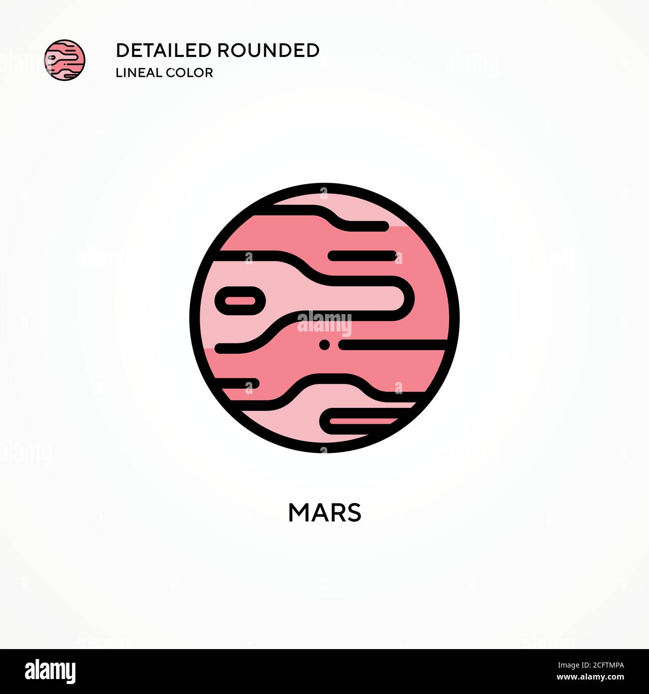 Mars vector icon. Modern vector illustration concepts. Easy to edit and ...