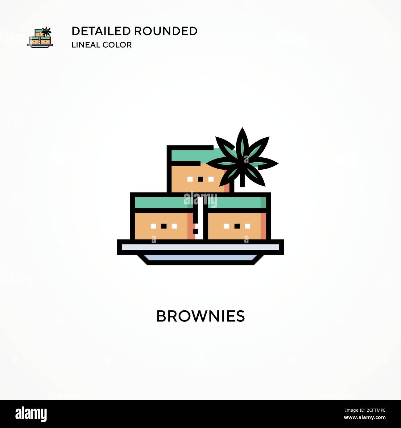 Brownies vector icon. Modern vector illustration concepts. Easy to edit ...