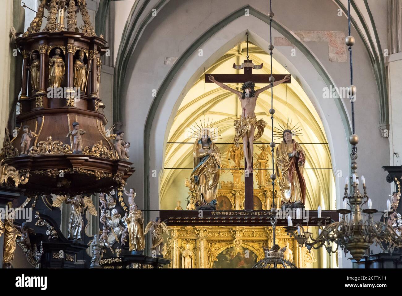 Dominican Gothic church of St Nicholas in Main City in historic centre ...