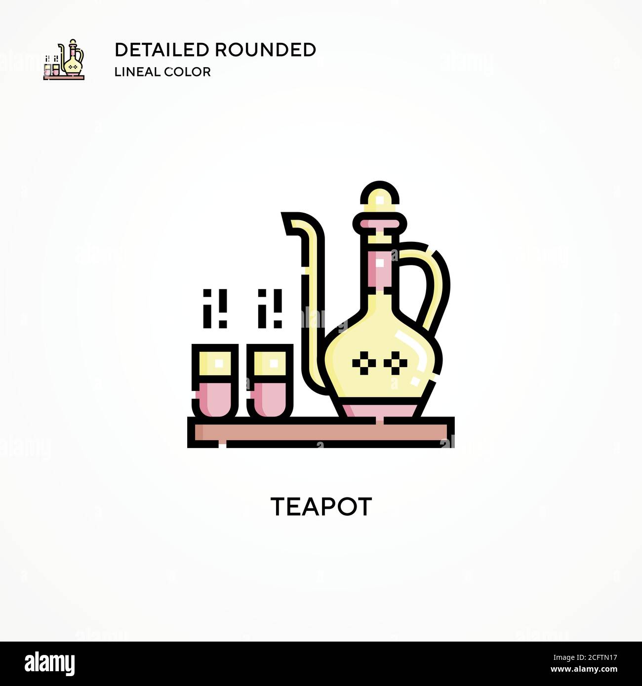 Teapot vector icon. Modern vector illustration concepts. Easy to edit ...