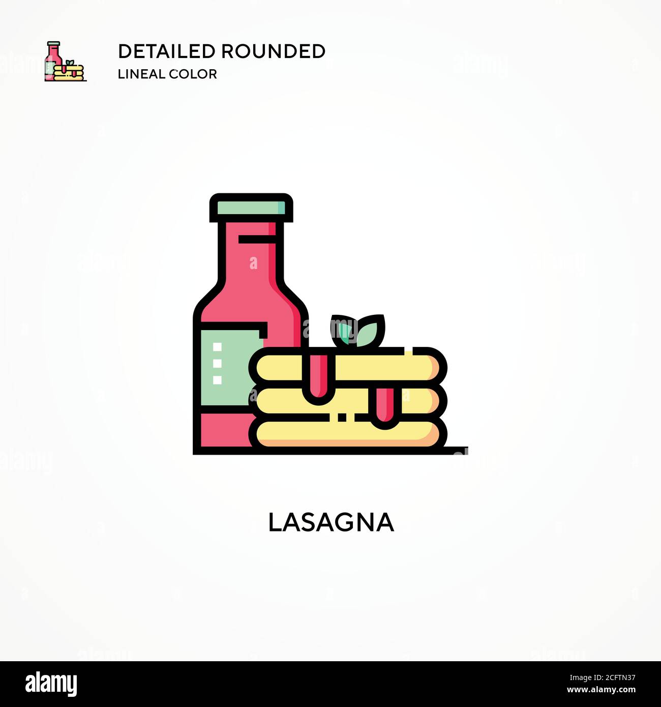 Lasagna vector icon. Modern vector illustration concepts. Easy to edit ...
