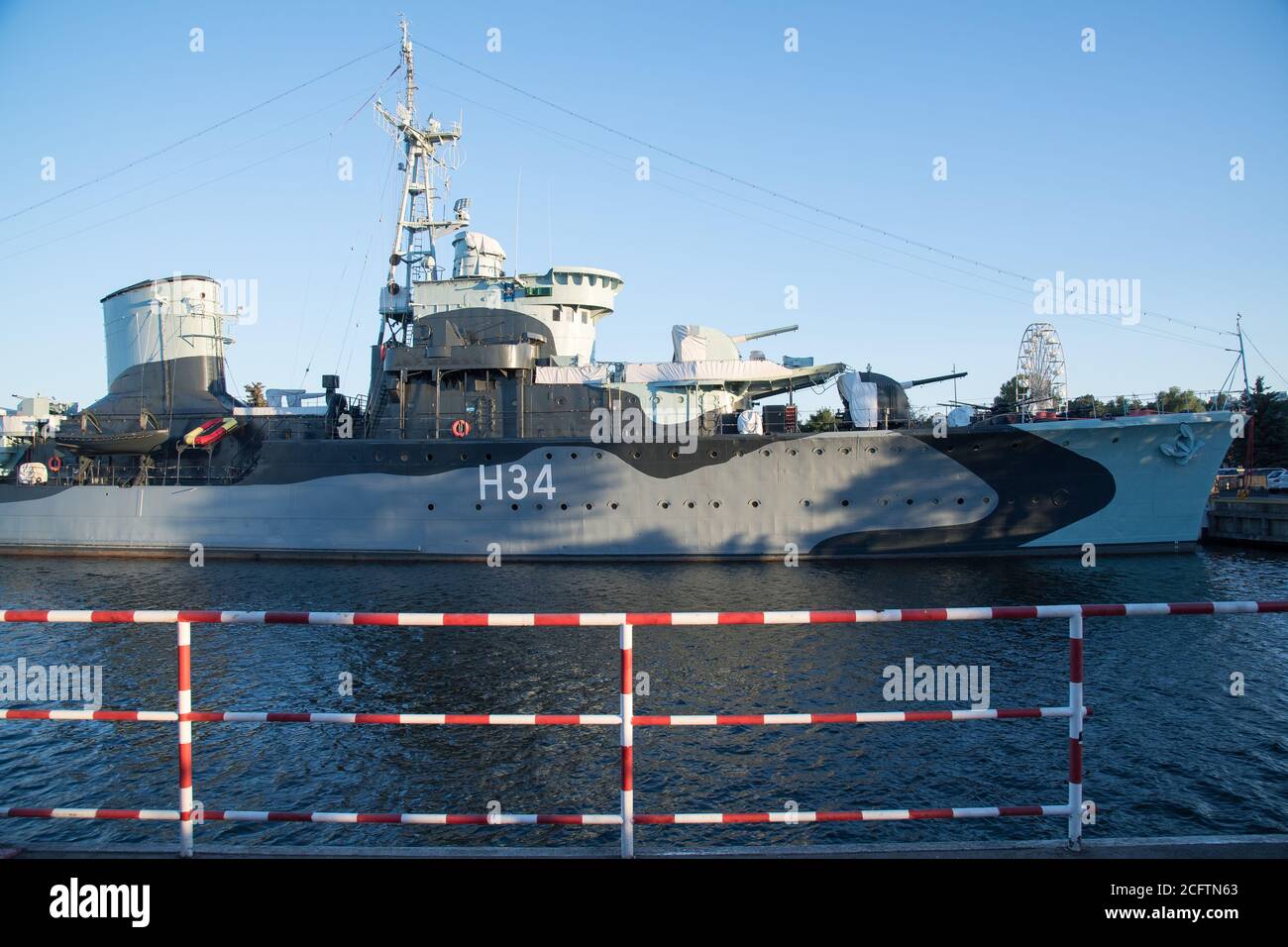 Museum ship ORP Blyskawica is a Grom class destroyer which served in ...