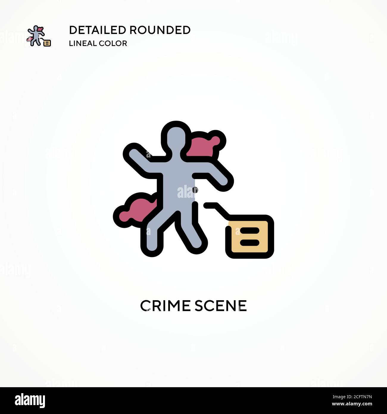 Crime scene vector icon. Modern vector illustration concepts. Easy to ...