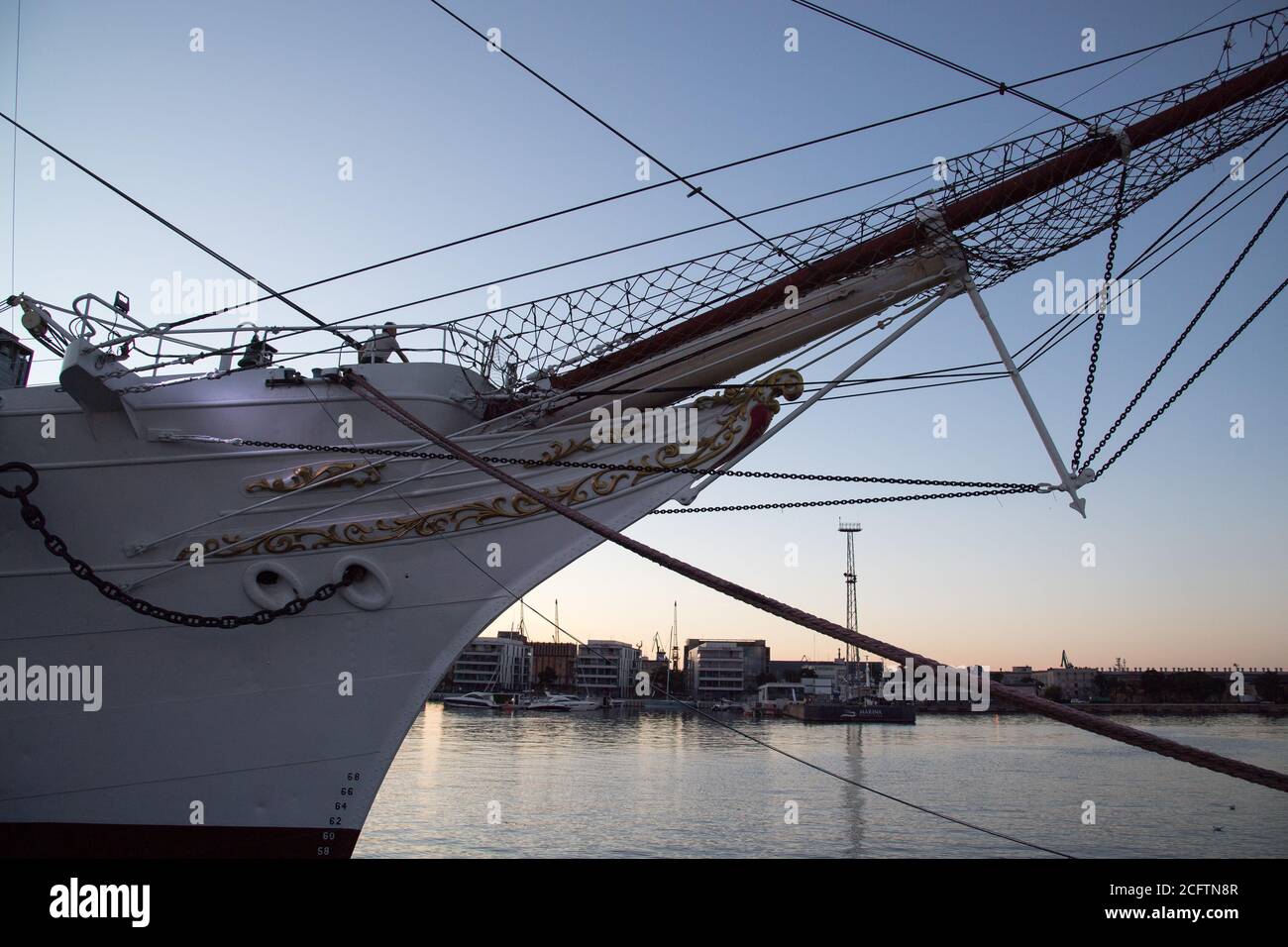 Museum ship Dar Pomorza a Polish full-rigged sailing ship in Gdynia ...