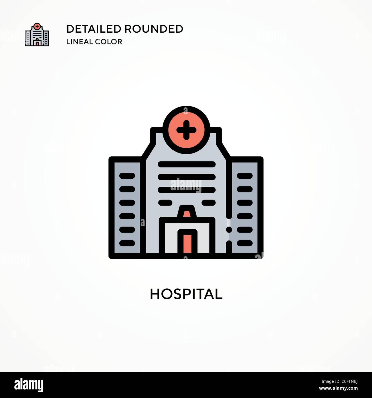 Hospital vector icon. Modern vector illustration concepts. Easy to edit ...