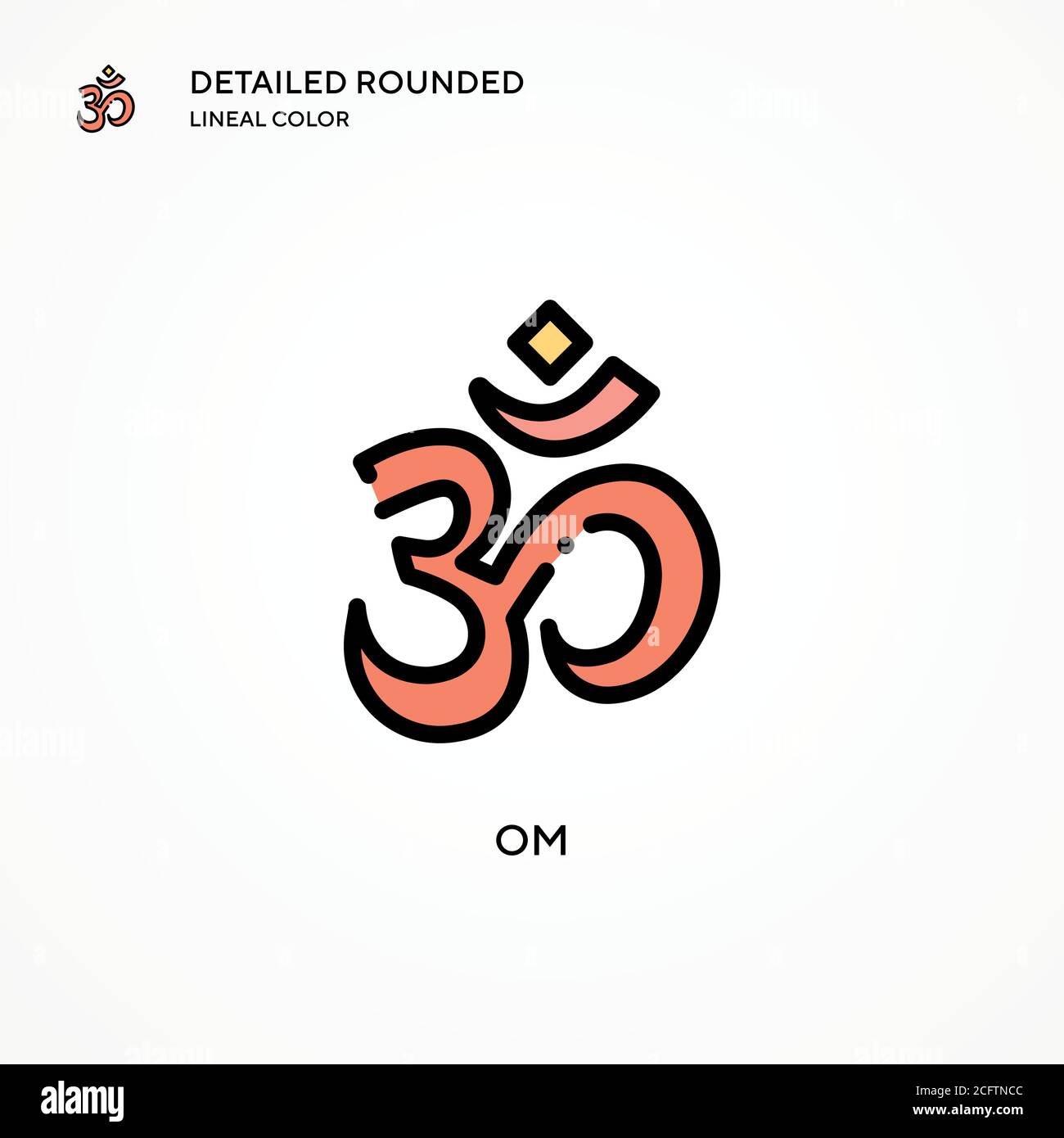 Om vector icon. Modern vector illustration concepts. Easy to edit and ...