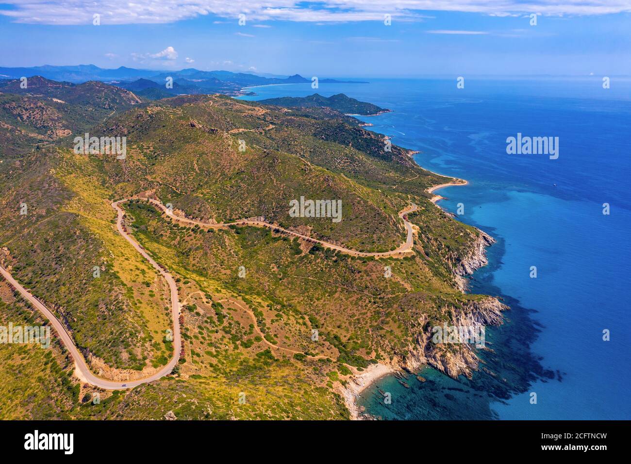 Island of Sardinia, western Mediterranean rugged coast, Italy ...