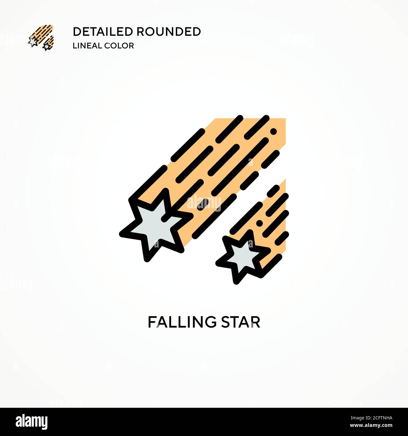 Falling star vector icon. Modern vector illustration concepts. Easy to ...