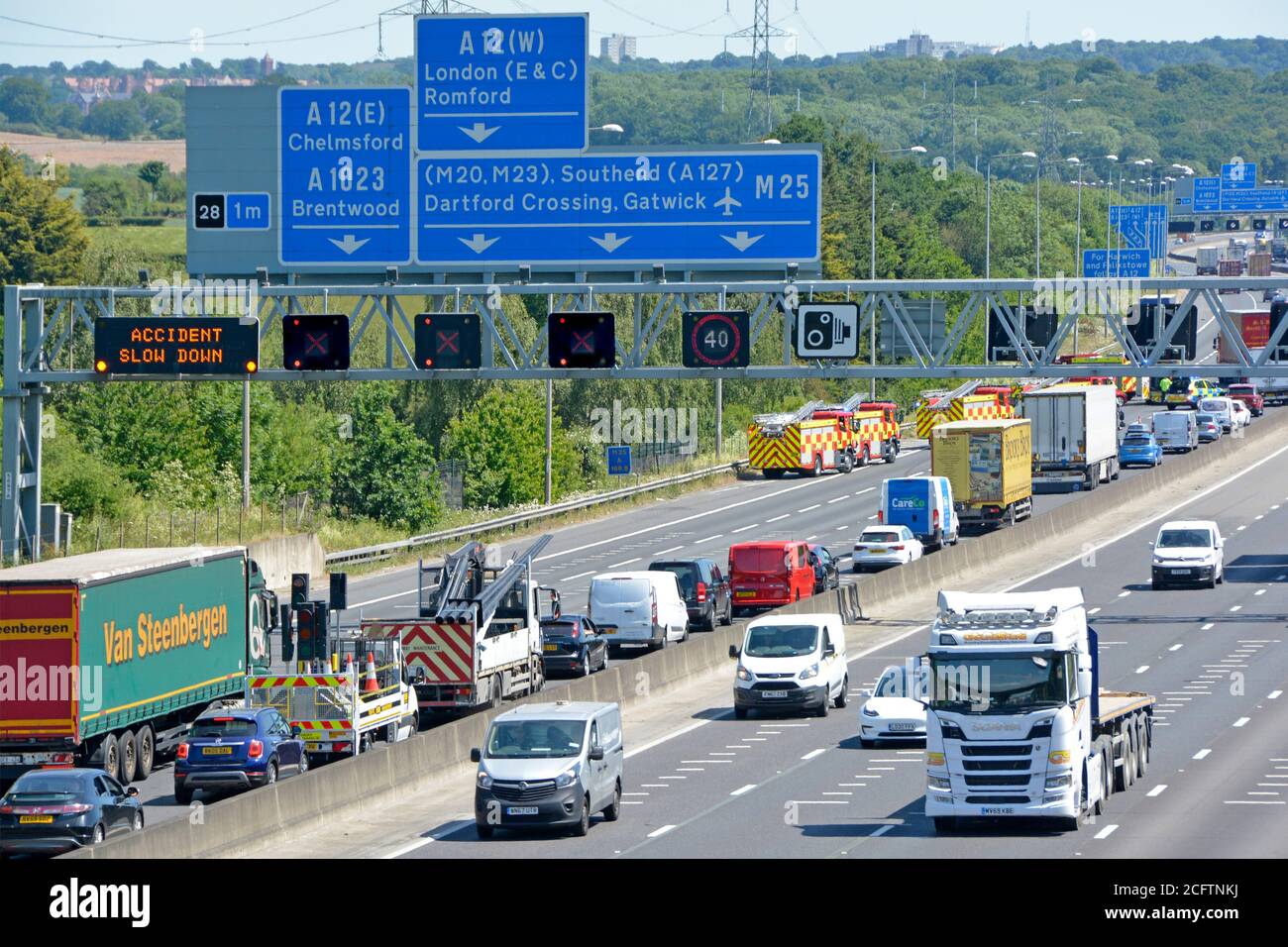 M25 motorway road signs hi-res stock photography and images - Alamy