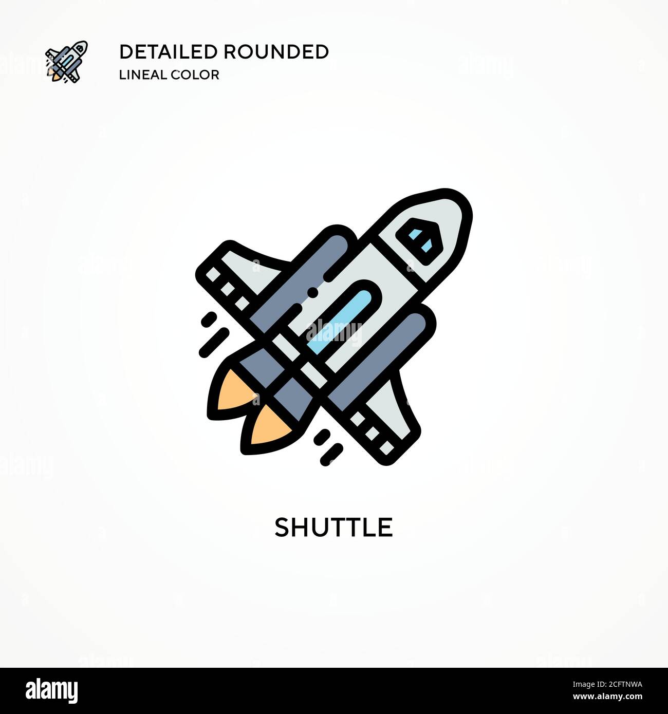 Shuttle vector icon. Modern vector illustration concepts. Easy to edit ...