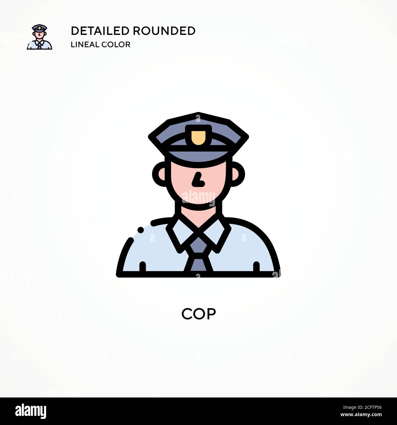 Cop vector icon. Modern vector illustration concepts. Easy to edit and ...