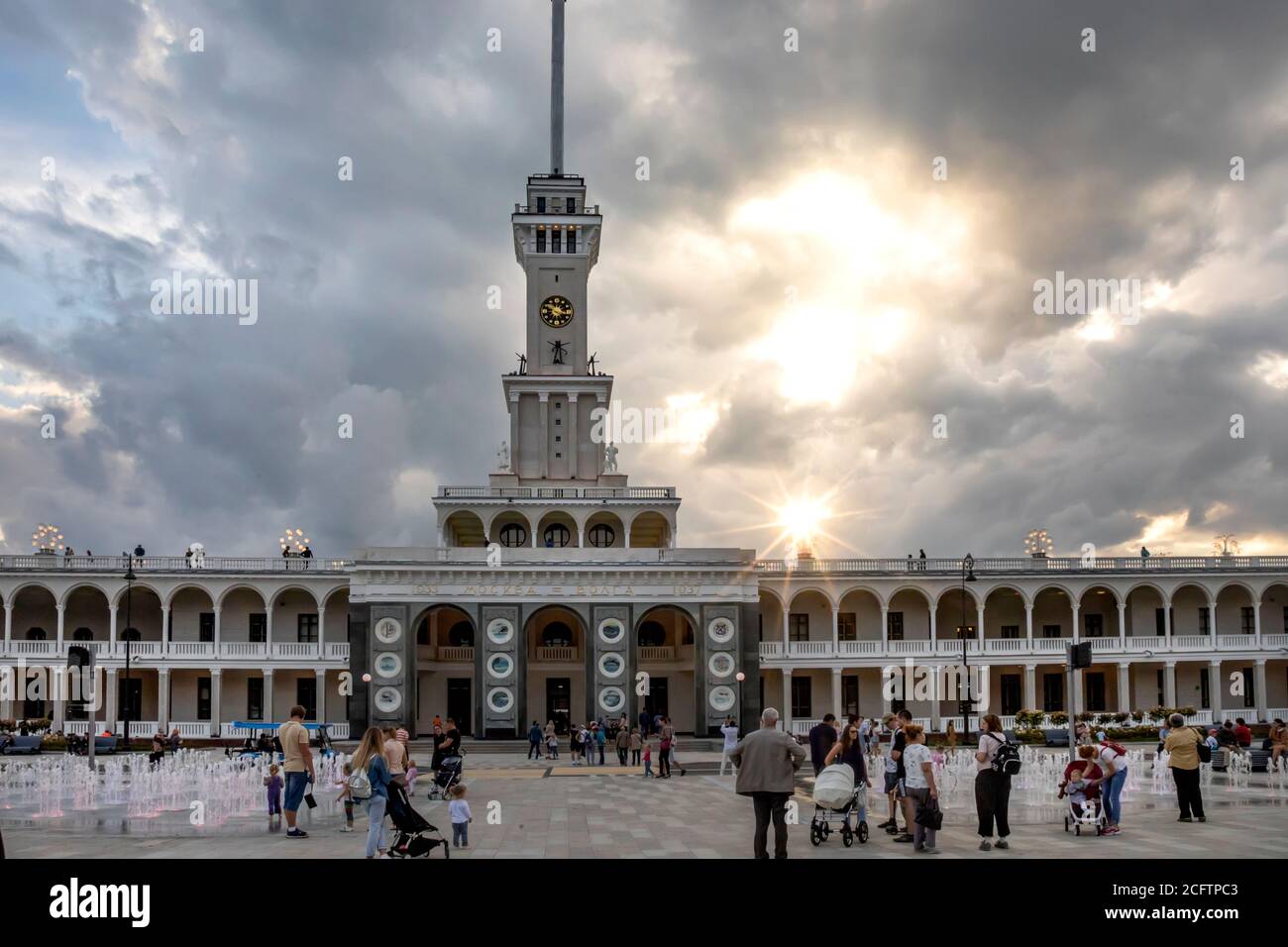 Moscow, Russia. 7th of September, 2020 A view of North River Terminal ...