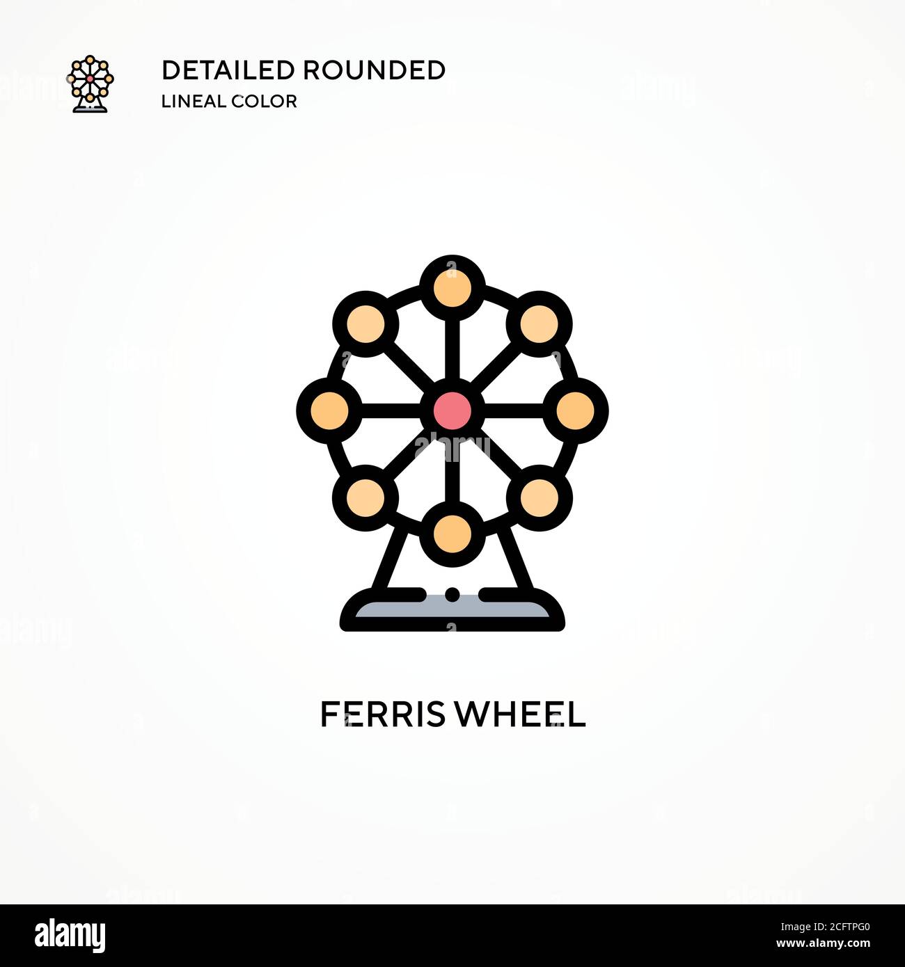 Ferris wheel vector icon. Modern vector illustration concepts. Easy to ...
