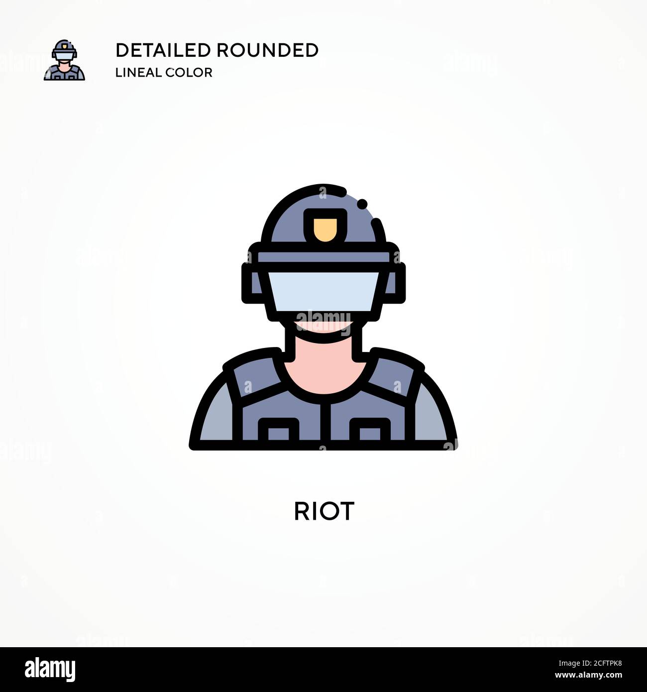 Riot vector icon. Modern vector illustration concepts. Easy to edit and ...