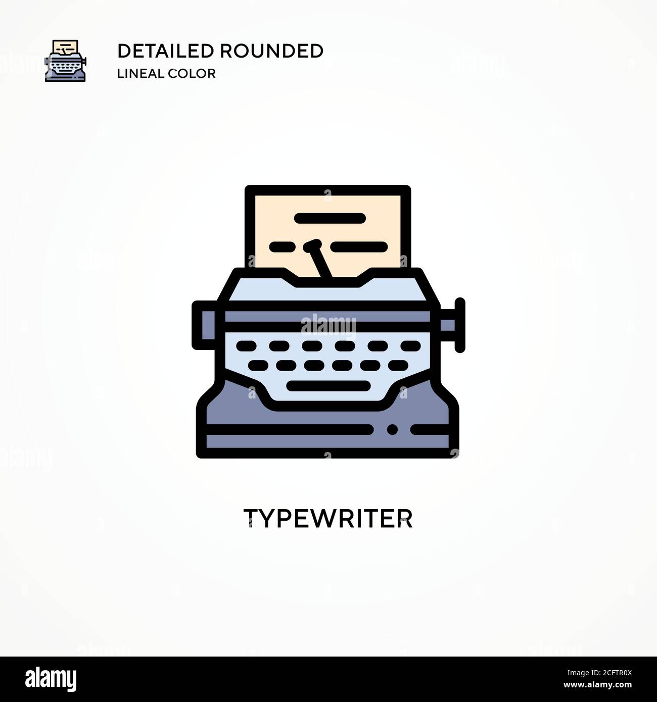 Typewriter vector icon. Modern vector illustration concepts. Easy to ...