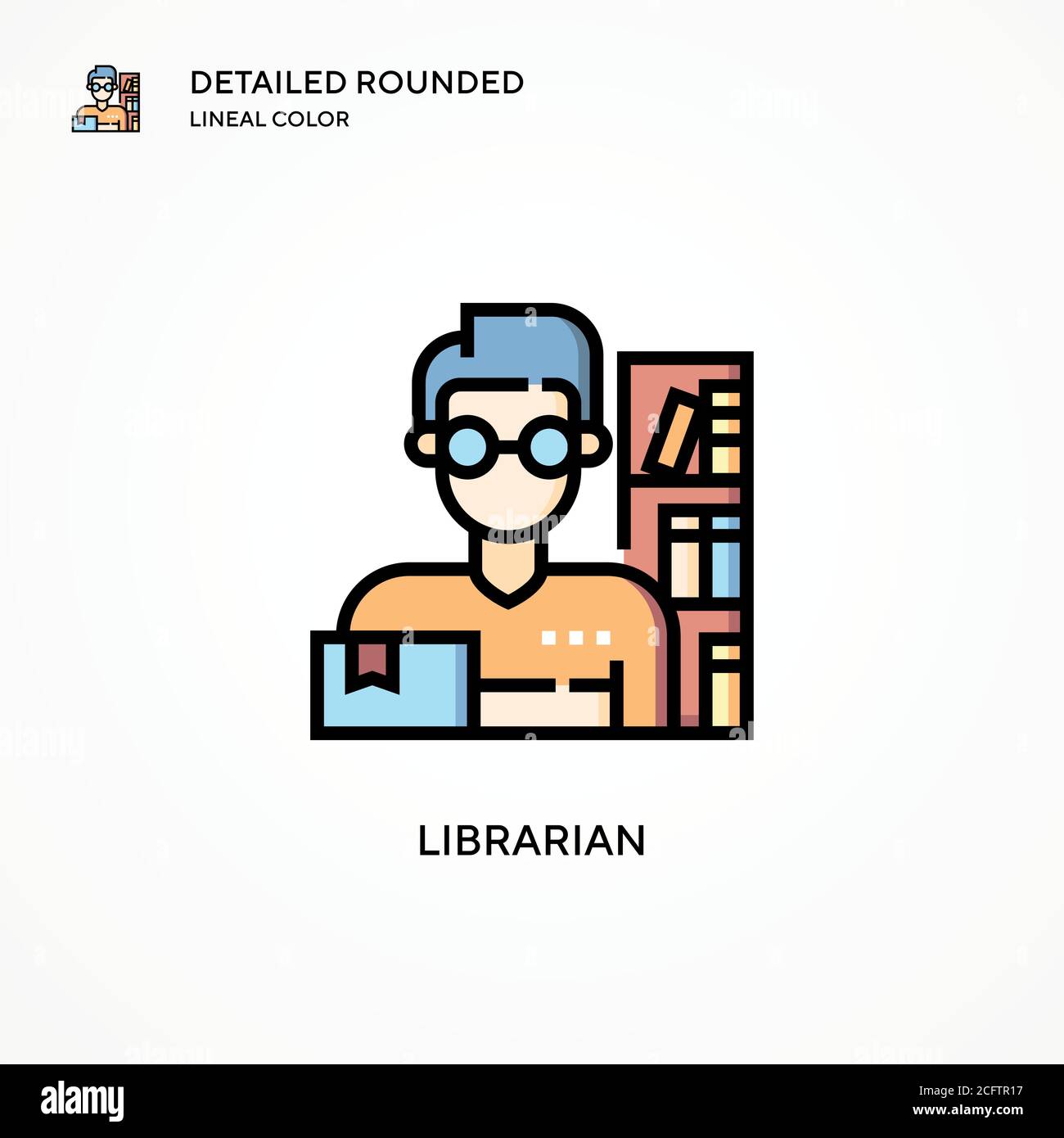 Librarian vector icon. Modern vector illustration concepts. Easy to ...