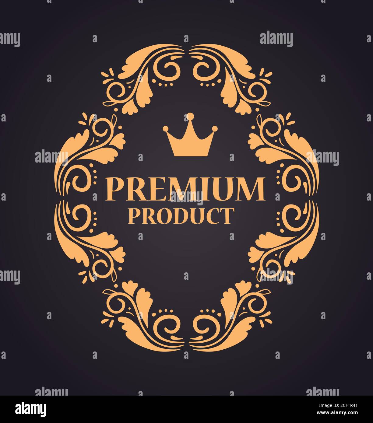premium product label in gold frame luxury decorative Stock Vector ...